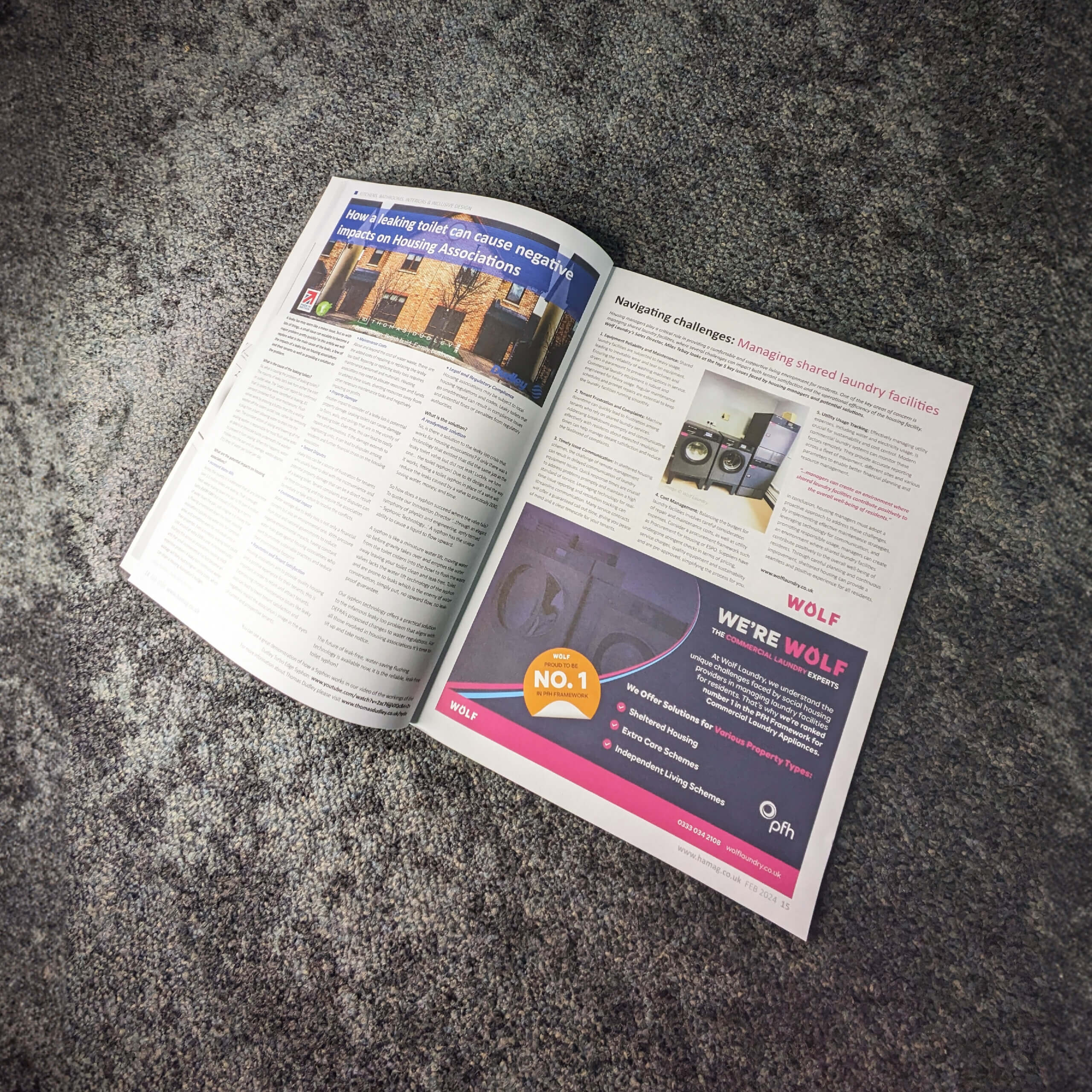 Check us out in print - HA Magazine - Wolf Laundry